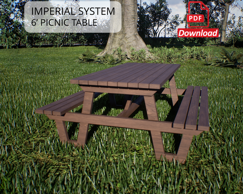 6' Picnic Table Plan – House Plan LLC